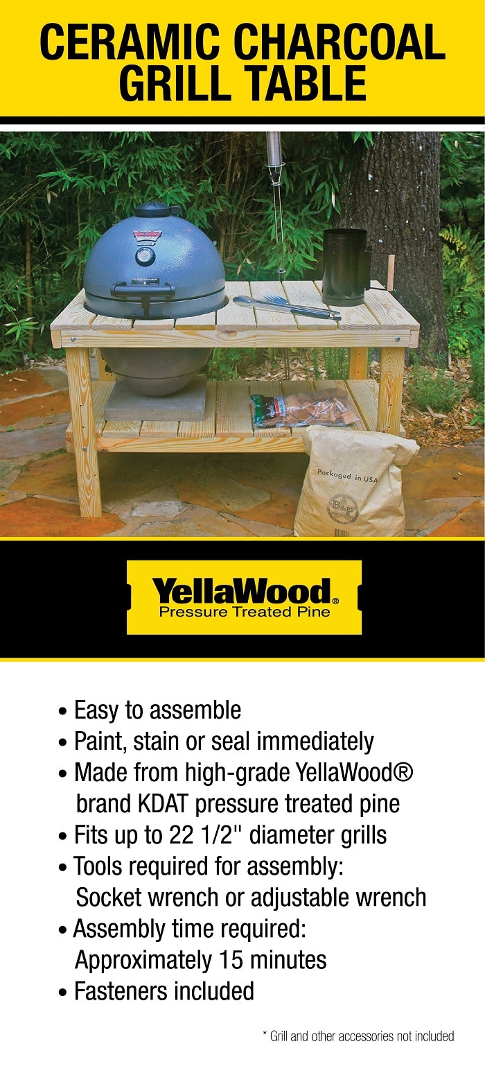 YellaWood Grill Table Kit IR52X28AGT - The Home Depot