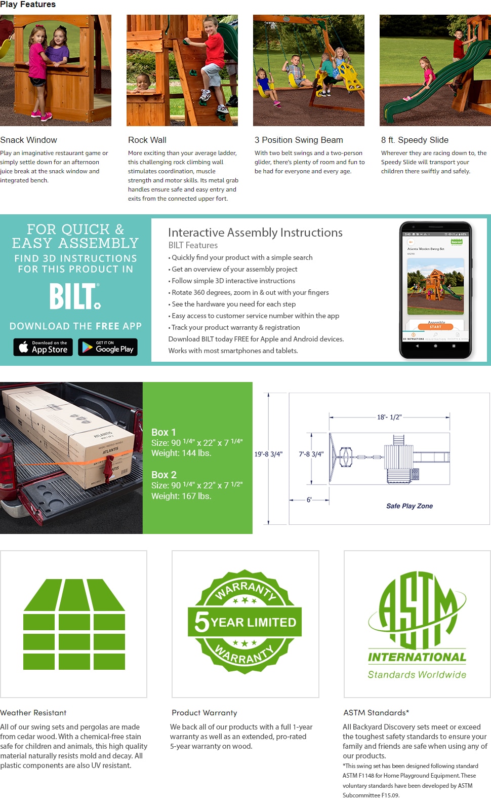 Backyard Discovery Atlantis All Cedar Swing Set-65210com - The Home Depot