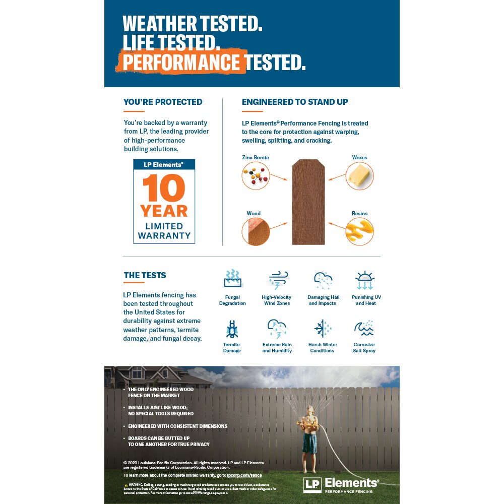 LP ELEMENTS 7/16 in. x 5.3 in. x 6 ft. Portland Storm Engineered Wood ...