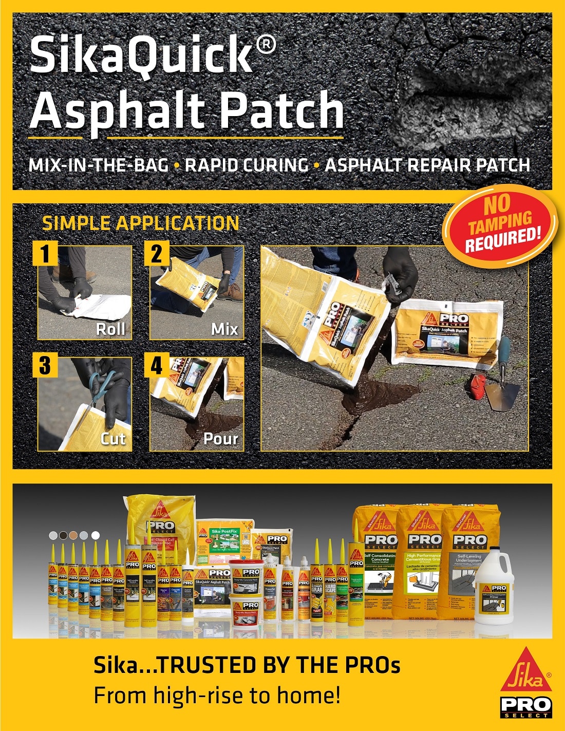 Sika 16.23 fl. oz. SikaQuick Asphalt Patch, No Tamping, Pothole ...