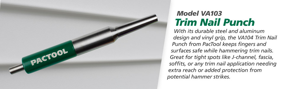 PacTool 0.75 in. x 6.68 in. Steel Nail Punch Perfect for Use with ...