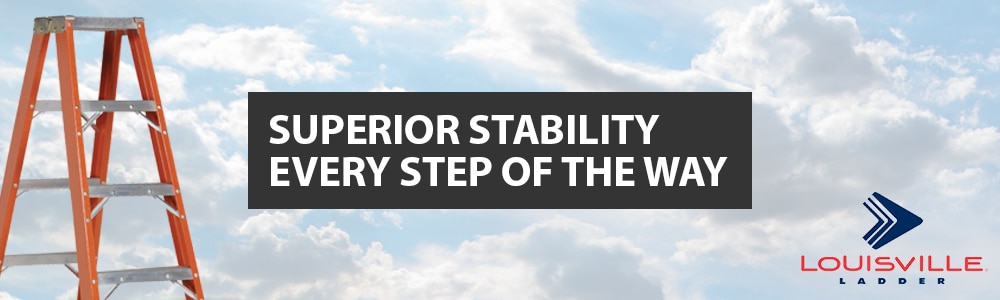 Louisville Ladder 16 ft. Fiberglass Twin Step Ladder with 375 lbs. Load ...