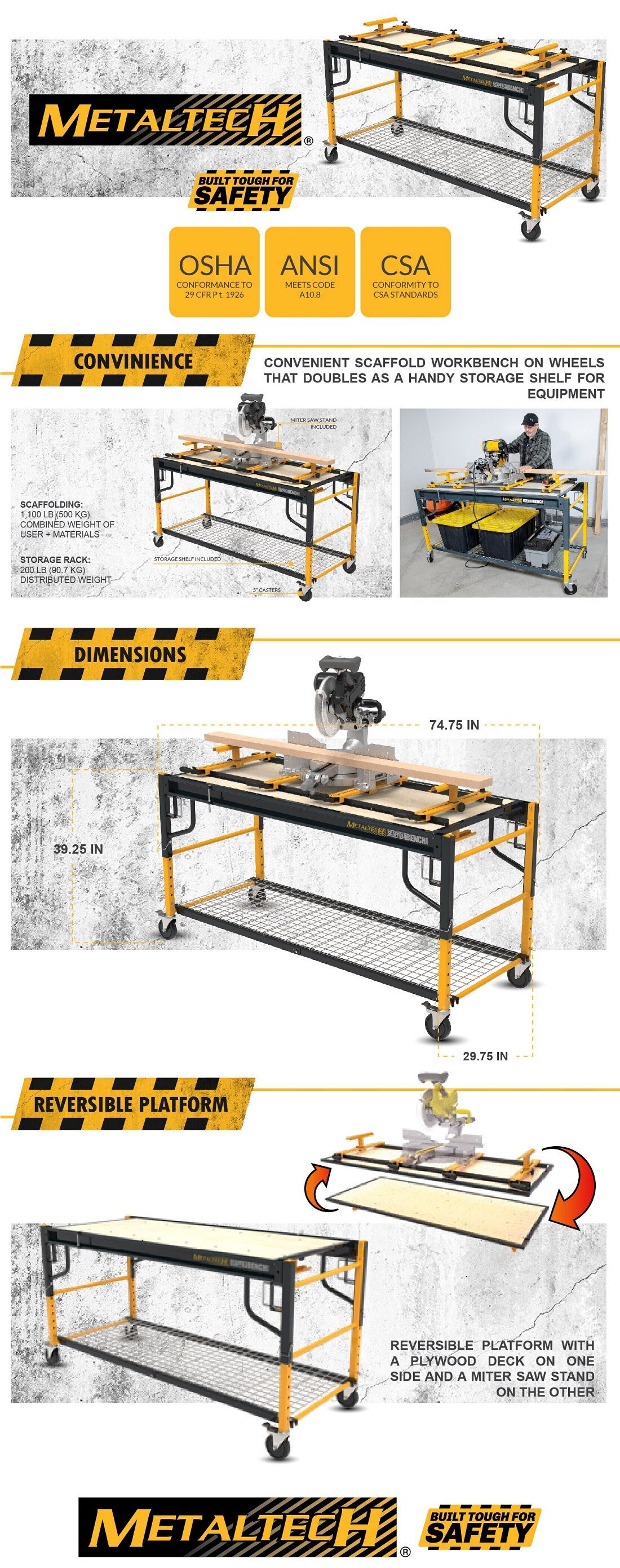 MetalTech 3.3 ft. x 6.23 ft. x 2.48 ft. 1 Story Steel Baker Rolling ...