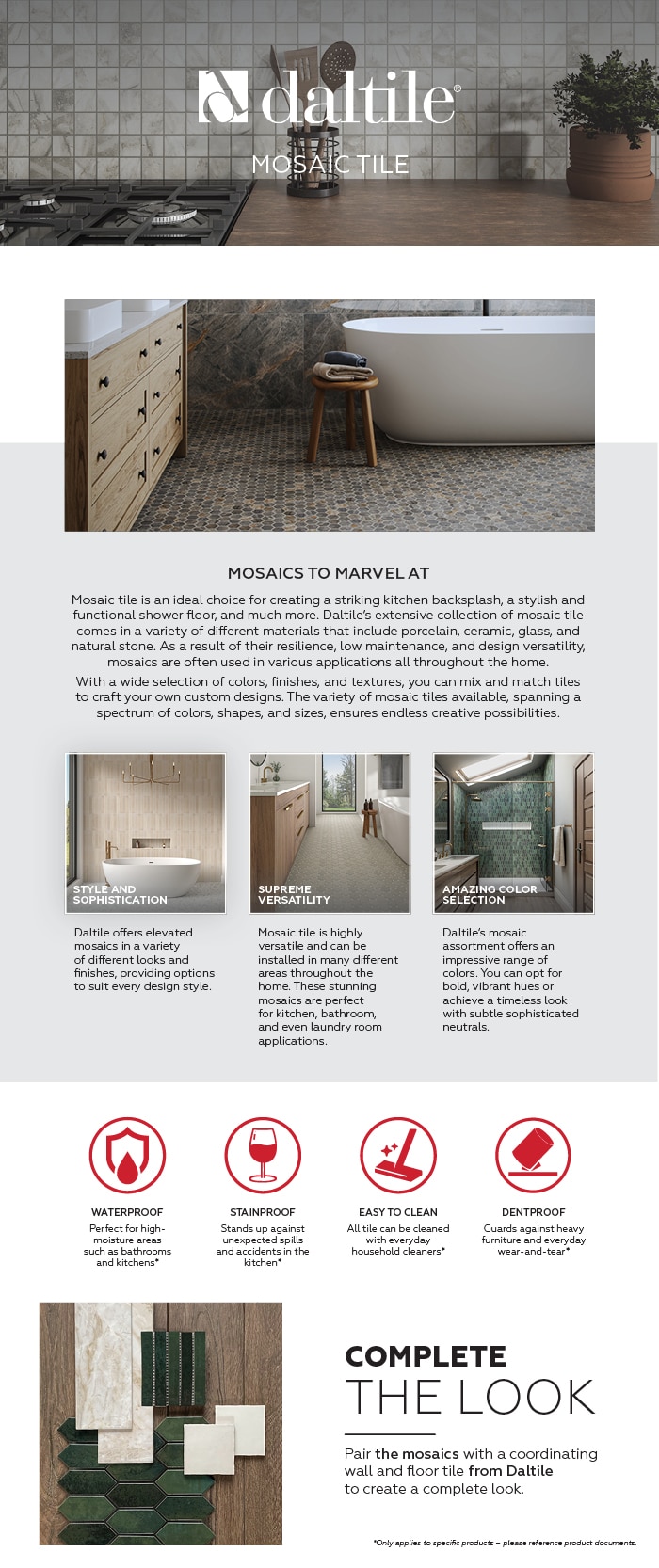 Daltile Lamora Capri 12 in. x 10 in. Glazed Ceramic Hexagon Mosaic Tile ...