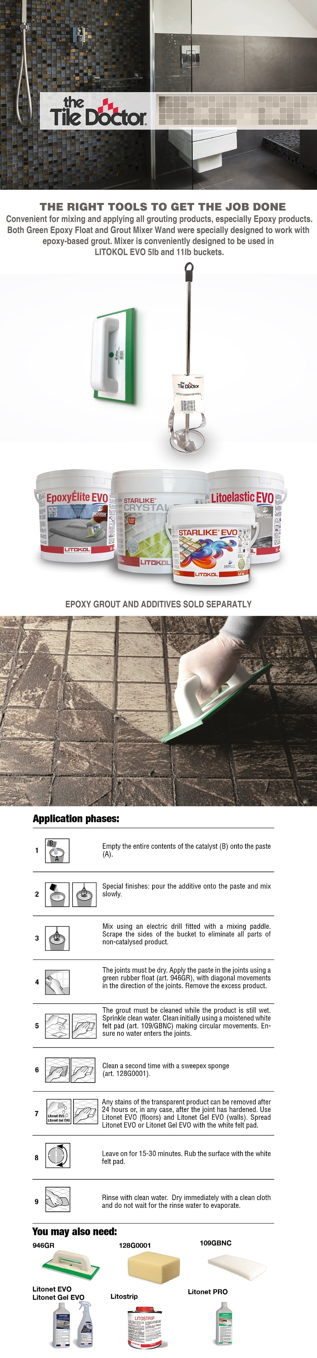 The Tile Doctor Grout Mixer Paddle 133 T Mixer - The Home Depot