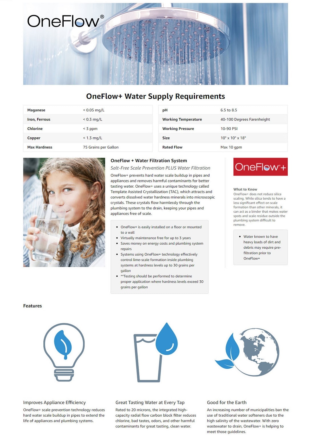 Watts OneFlow + Scale Prevention and Water Filtration System OFPSYS ...