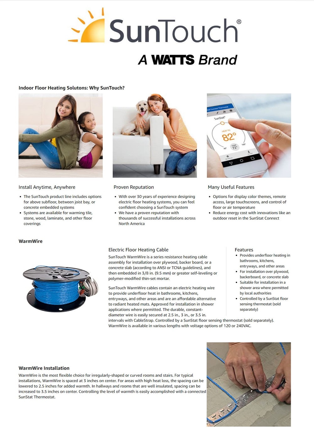 SunTouch Floor Warming SunTouch CableStrap (25 ft.) CableStrap - The ...