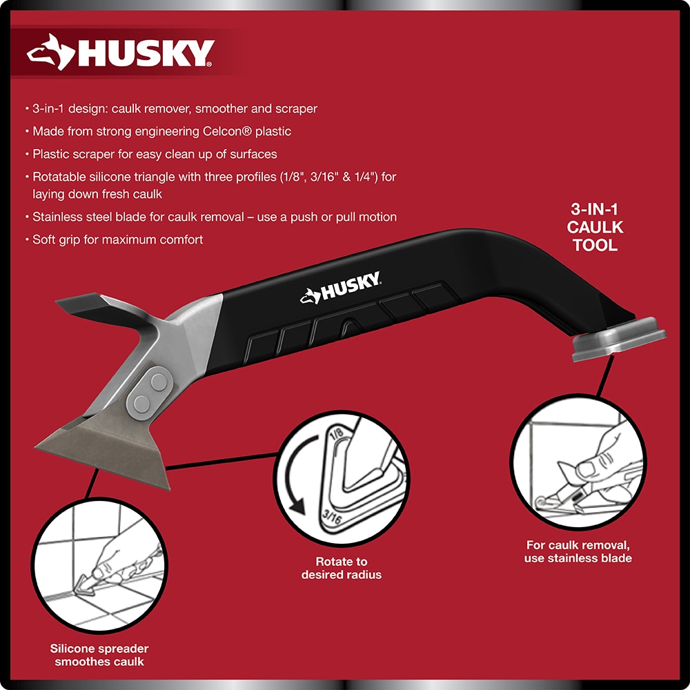 Husky 3-in-1 Caulk Tool CT31-HKY - The Home Depot