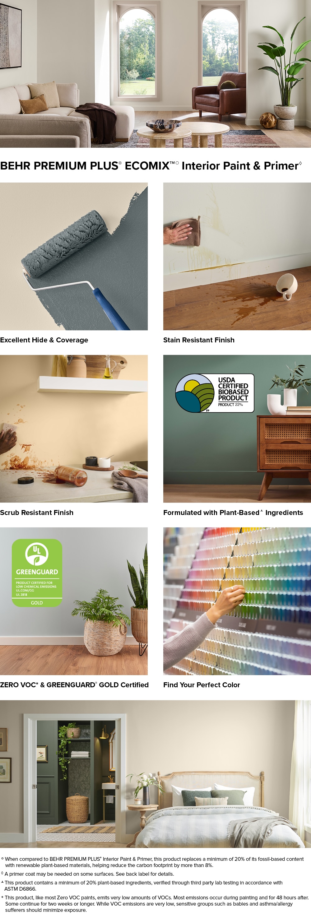 BEHR PREMIUM PLUS 1 gal. #P530-4 Periwinkle Flat EcoMix Plant-Based ...