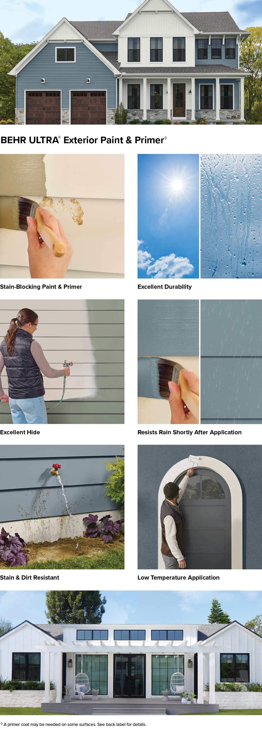 BEHR ULTRA 1 gal. #PR-W15 Ultra Pure White Satin Enamel Exterior Paint ...