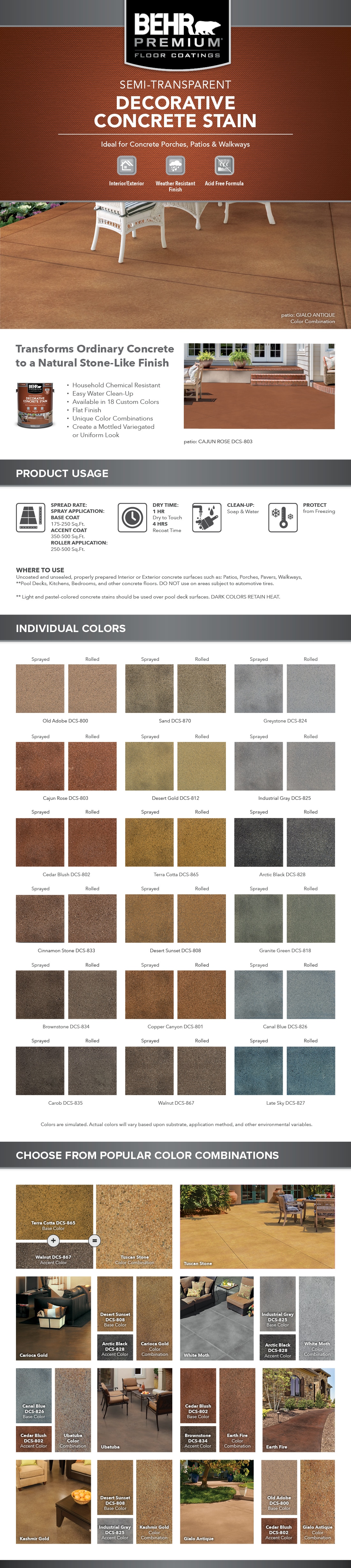 BEHR PREMIUM 1 gal. #DCS-801 Copper Canyon Semi-Transparent Flat ...