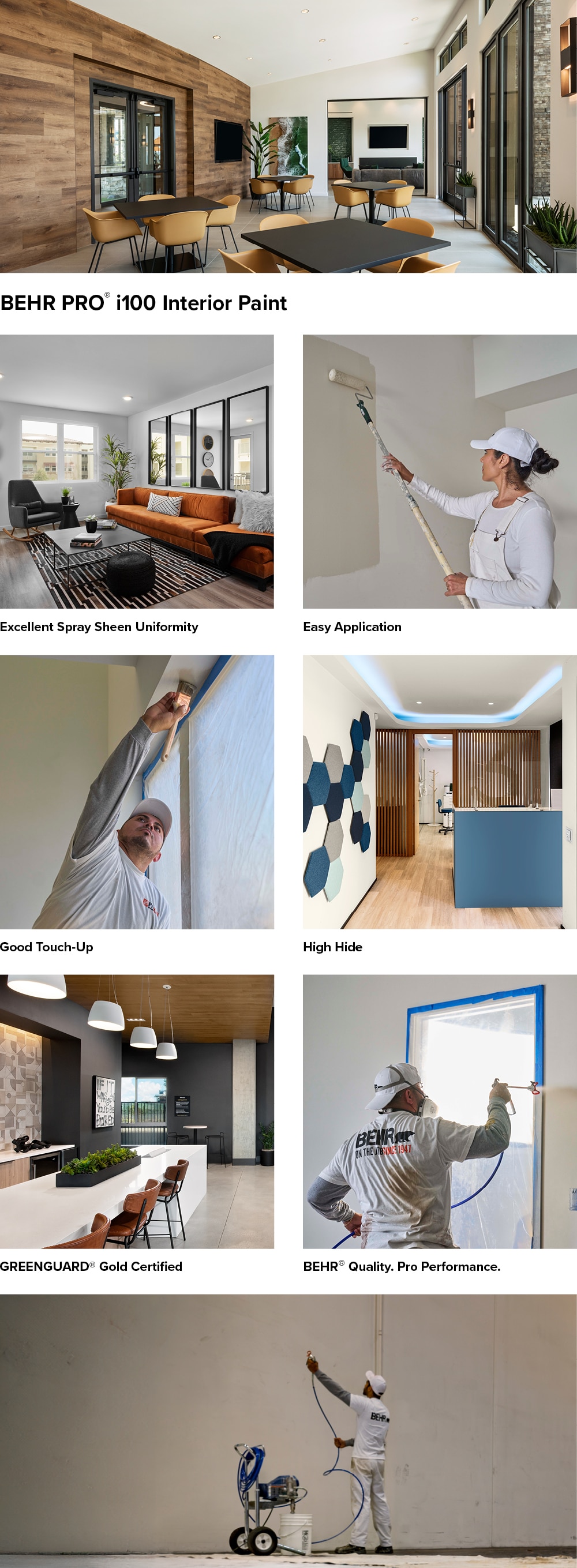 BEHR PRO 5 gal. i100 White Base Semi-Gloss Interior Paint PR17005 - The ...