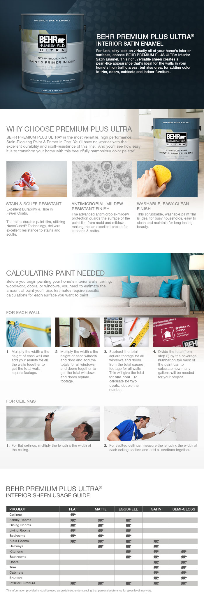 BEHR ULTRA 1 gal. Deep Base Extra Durable Satin Enamel Interior Paint ...