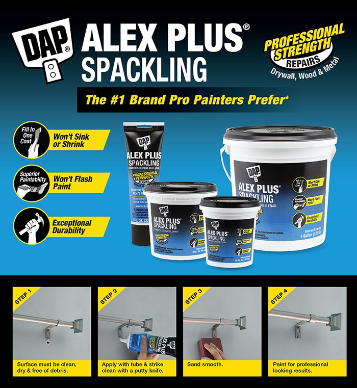 DAP Alex Plus 7 oz. High Performance Spackling Paste Squeeze Tube (6 ...