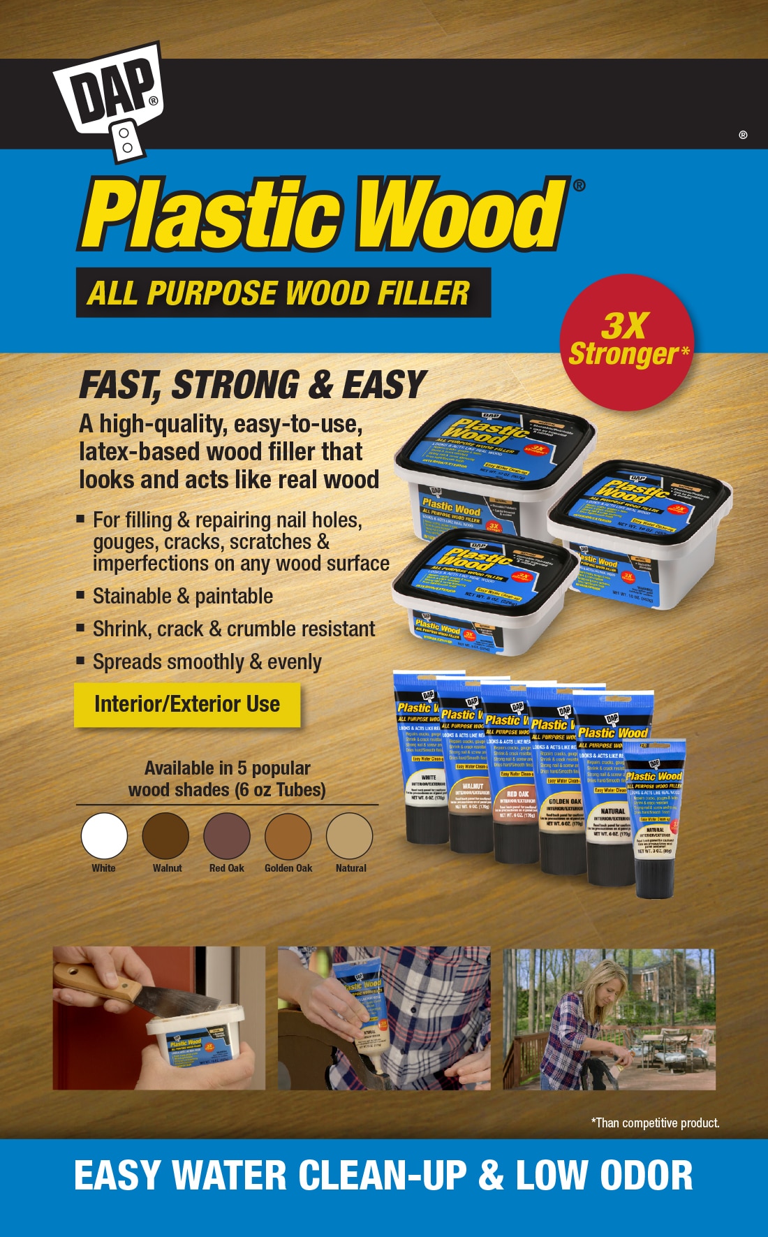 DAP Plastic Wood 6 oz. Red Oak Latex Wood Filler 00583 - The Home Depot