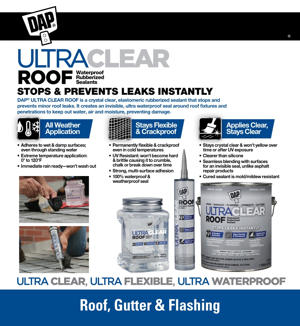 DAP Ultra Clear 10.1 oz Clear Roof Sealant (12-Pack) 7079818395 - The ...