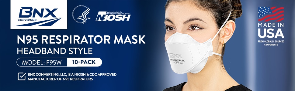 BNX N95 Mask NIOSH Certified N95 Respirator, Approval # TC-84A-9362 ...