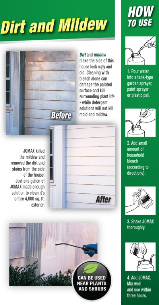 Zinsser 1 qt. Jomax House Cleaner and Mildew Killer 60104 - The Home Depot