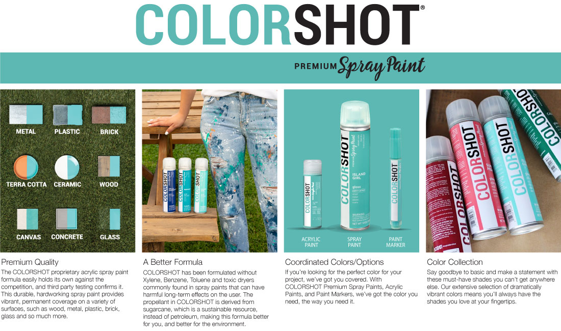 COLORSHOT 10 oz. Satin Splash Medium Blue General Purpose Aerosol Spray ...