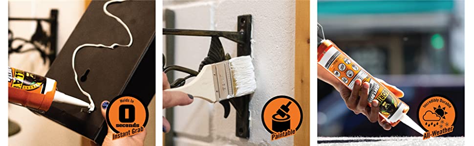 Gorilla 2.5 oz. Construction Adhesive Tube 80200 - The Home Depot