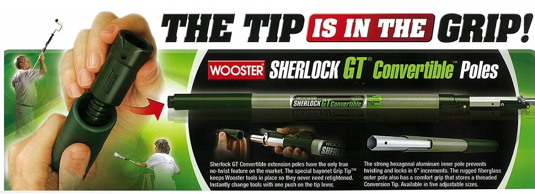 Wooster Sherlock GT Convertible 2 ft.- 4 ft. Adjustable Extension Pole ...