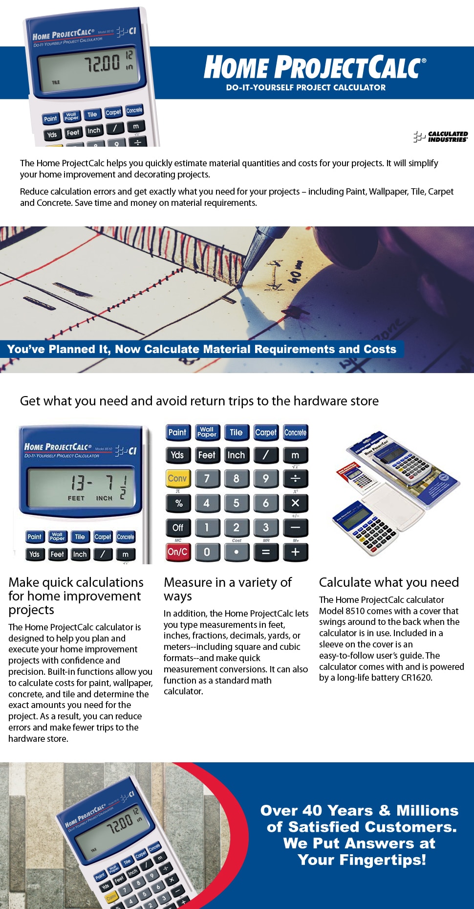Calculated Industries Home ProjectCalc Do-It-Yourself Project ...