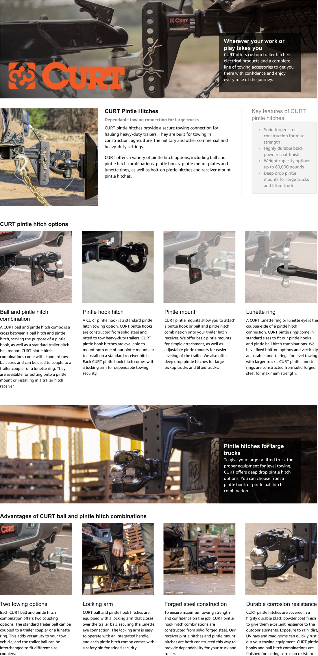 CURT Channel-Style Lunette Eye (24,000 lbs., 3" I.D., Raw) 48660 - The ...