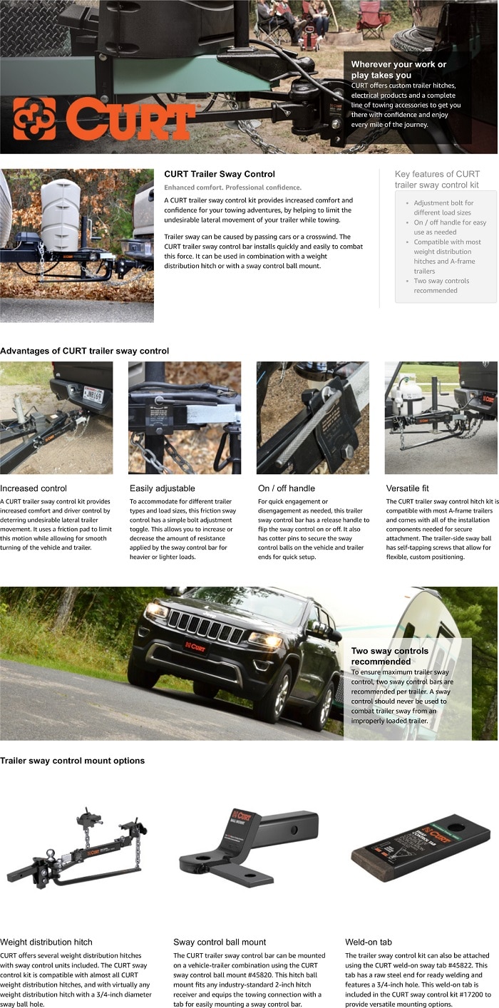 CURT Sway Control Kit 17200 - The Home Depot