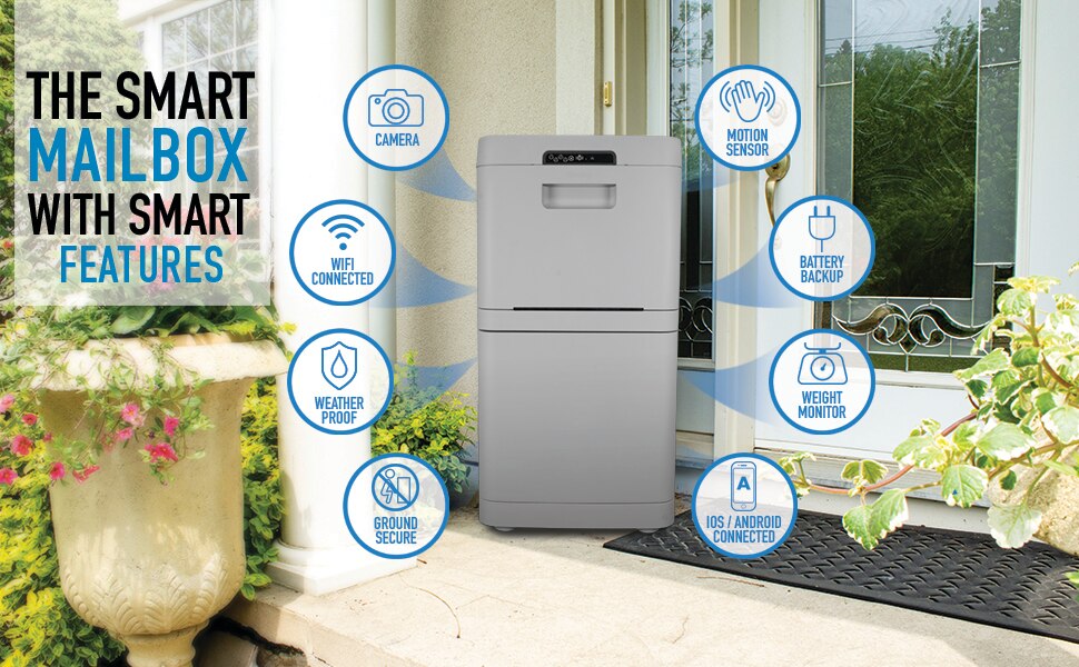 Danby Gray Floor Mount Smart Parcel Security Mailbox DPG37G - The Home ...