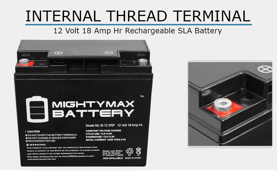 MIGHTY MAX BATTERY 12-Volt 18AH SLA Replacement Battery for Alien Bees ...