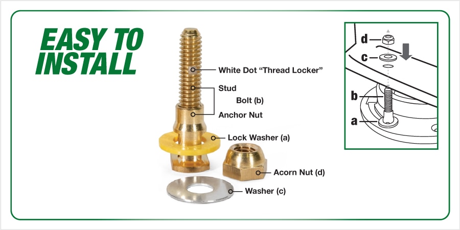 Fluidmaster SetFast 5/16 in. x 2-1/4 in. No Cut Brass Closet Toilet ...