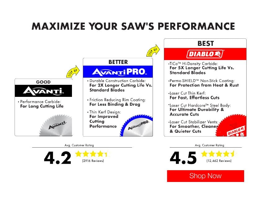 Avanti Pro 8 in. x 24-Tooth Stacked Dado Circular Saw Blade Set ...