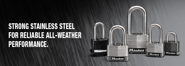 Master Lock Stainless Steel Outdoor Padlock with Key, 2 in. Wide, 2 ...