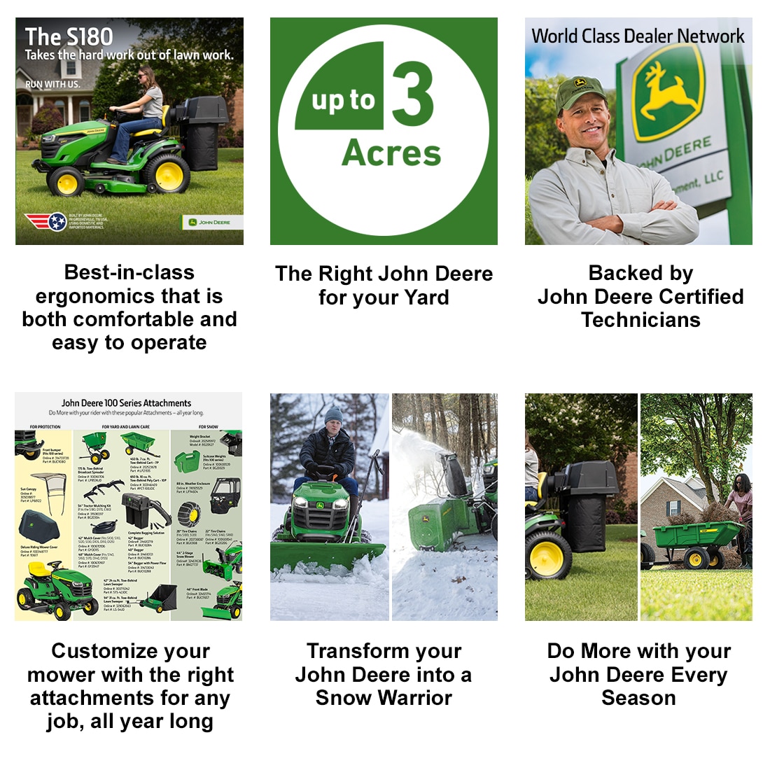 John Deere S180 54 in. 24 HP V-Twin ELS Gas Hydrostatic Riding Lawn ...