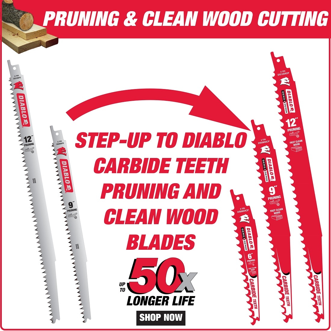 DIABLO 9 in. 5 TPI Fleam Ground-Pruning Reciprocating Saw Blade (5-Pack ...