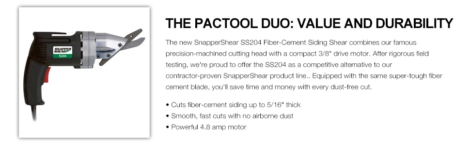 PacTool Metal Snapper Shear 4.8 Amp Corded Fiber Cement Backer Board ...