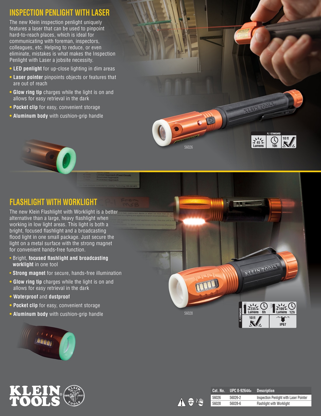 Klein Tools Inspection Penlight with Laser 56026 - The Home Depot