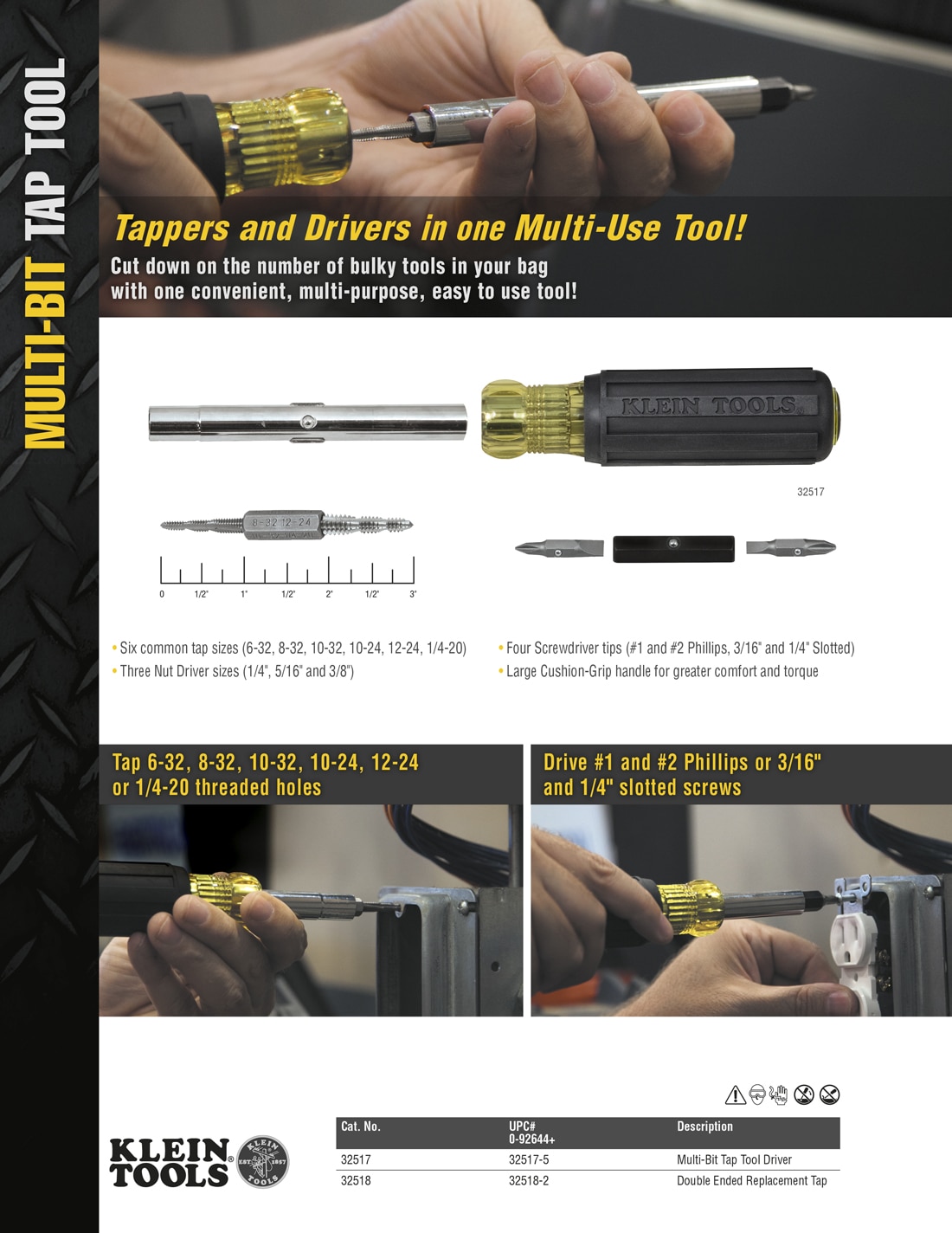 Klein Tools Double Ended Replacement Tap for Multi-Bit Tap Tool Driver ...
