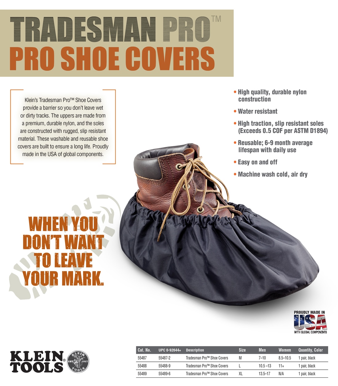 Klein Tools Tradesman Pro Shoe Covers - X-Large 55489 - The Home Depot