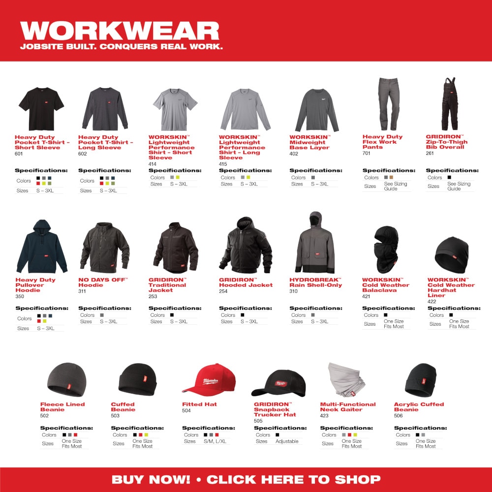 Milwaukee Large/Extra Large Black Fitted Hat with Large/Extra Large ...