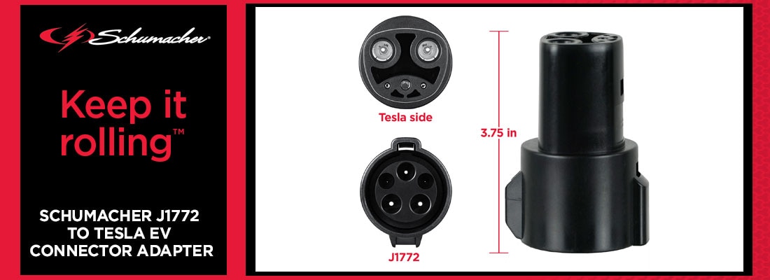 Schumacher Electric Automotive Tesla Adapter for J1772 Compatible EV ...