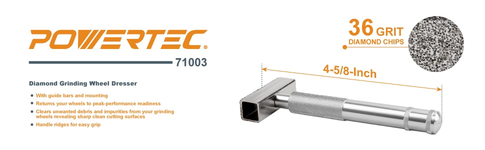 ‎POWERTEC Diamond Grinding Wheel Dresser for Bench Grinder 71003 - The ...