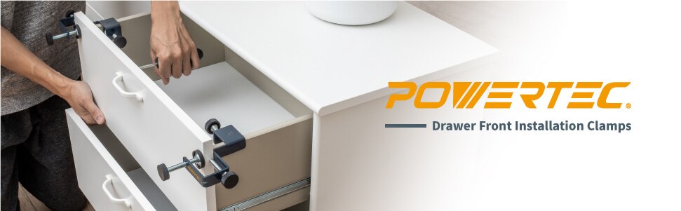 ‎POWERTEC Drawer Front Installation Clamps Cabinet Hardware Jig Drawer ...