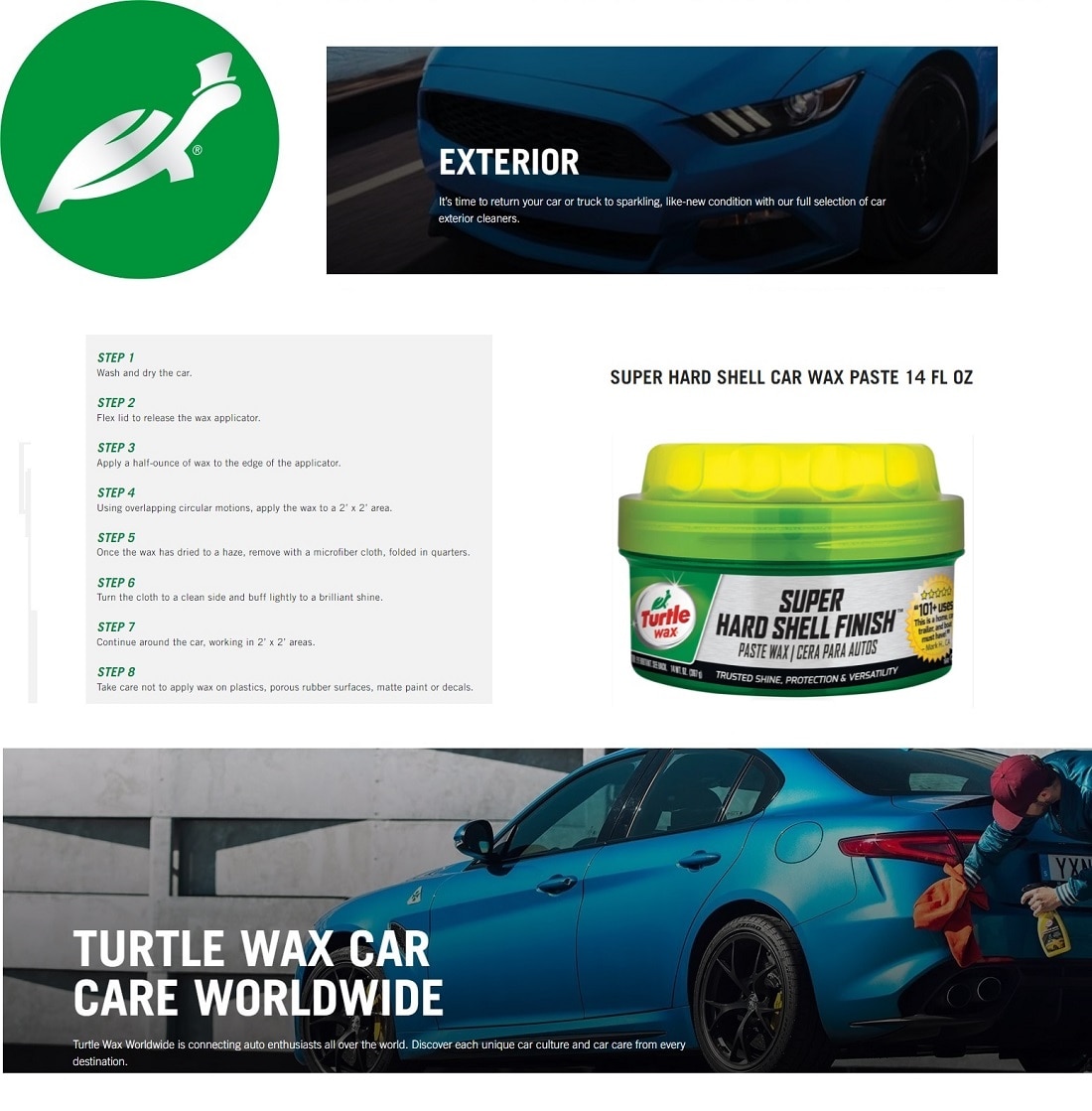 TURTLE WAX 14 oz. Super Hard Shell Paste Wax T222R - The Home Depot