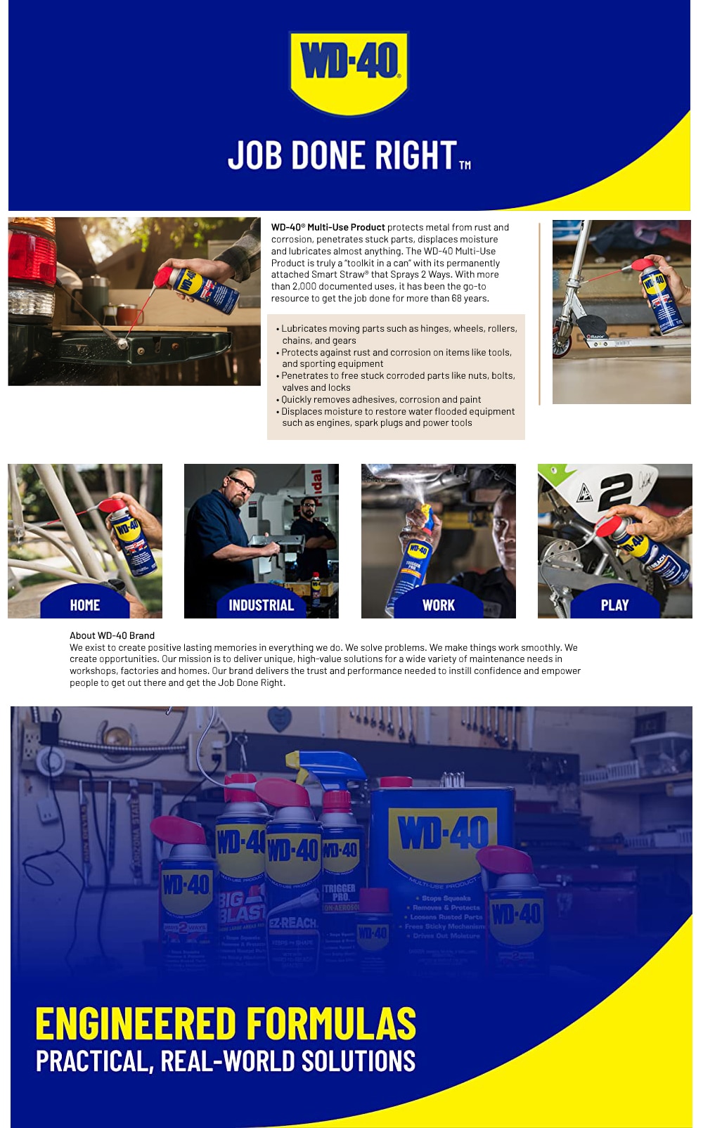 WD-40 12 oz. Original WD-40 Formula, Multi-Purpose Lubricant Spray with ...