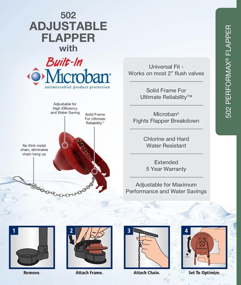 Fluidmaster 2 in. PerforMAX Universal High Performance, Water-Saving ...