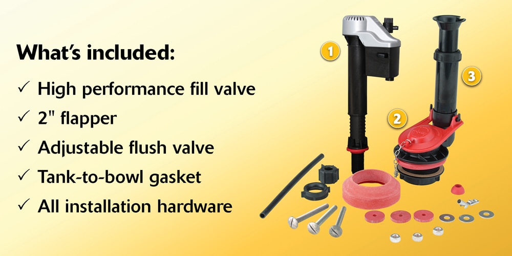 Korky QuietFILL Platinum Complete Universal Toilet Repair Kit 4010MC ...