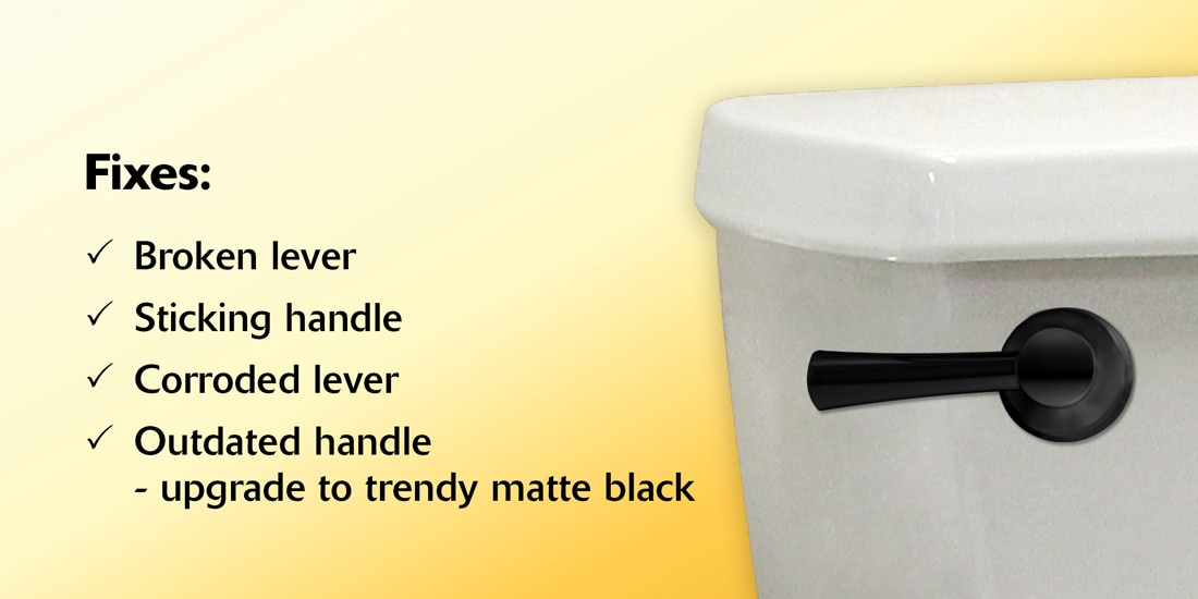 Korky StrongARM Toilet Handle and Lever - Fits Front, Side, Angled ...