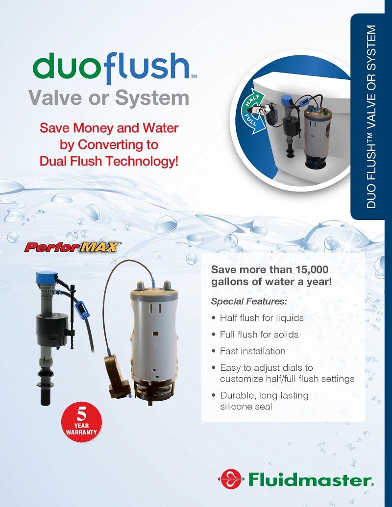 Fluidmaster DuoFlush Complete Fill and Dual Flush Conversion System ...