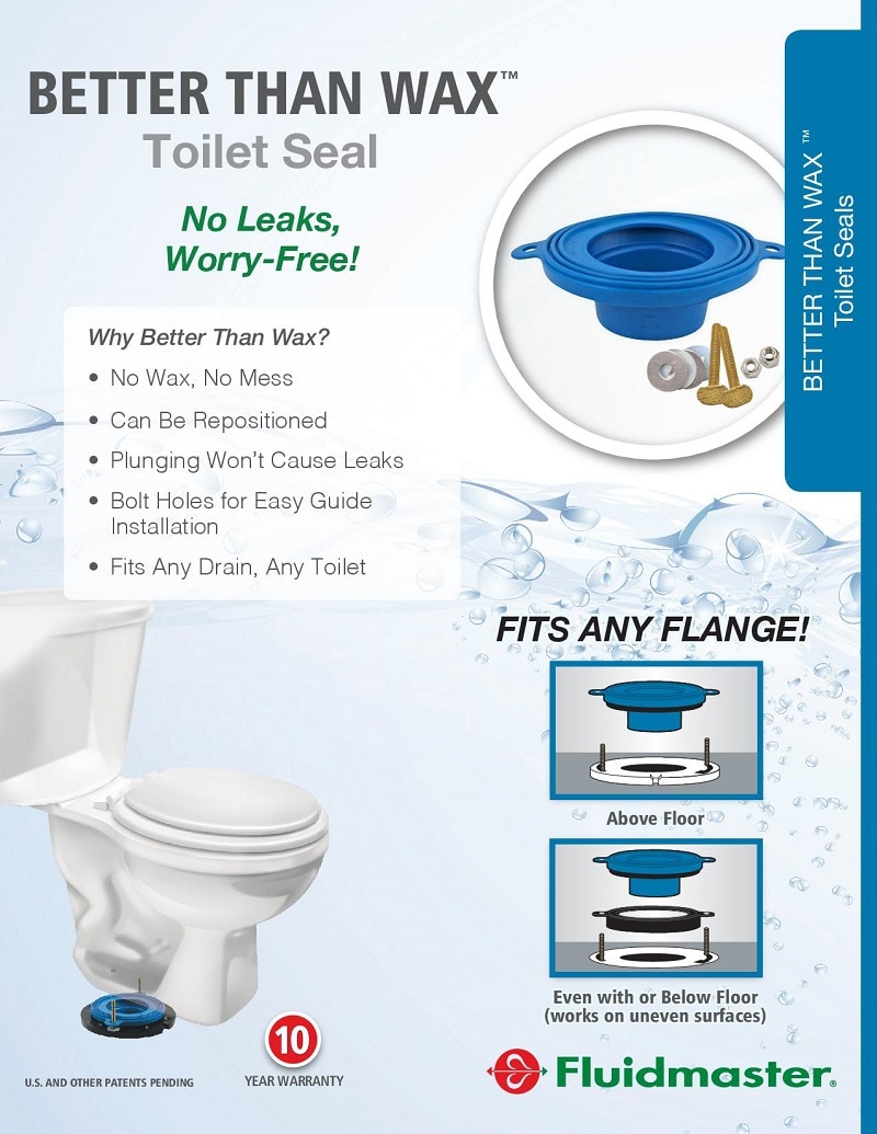 Fluidmaster Better Than Wax Universal Wax-Free Toilet Seal 7530P24 ...